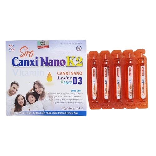 Siro Bổ Sung Canxi Cho Bé Canxi Nano K2 Vgas (h/20o/10ml)